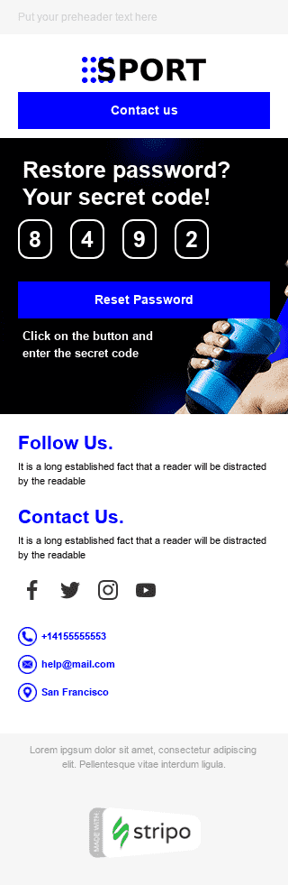 Sport Time Email Template by Stripo.email