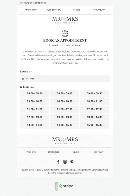 Meeting Time Email Template by Stripo.email