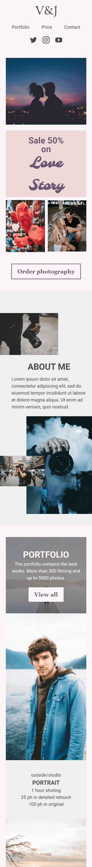 Love story Email Template by Stripo.email
