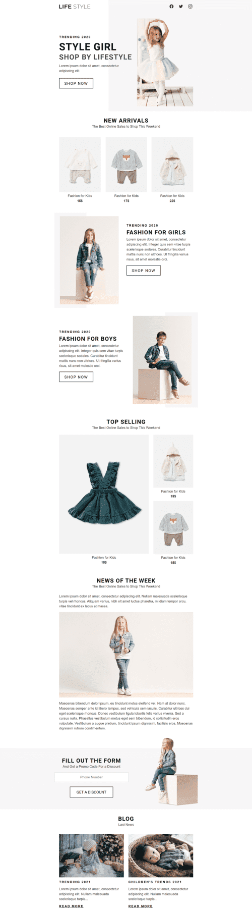 Stylish Kids Email Template by Stripo.email