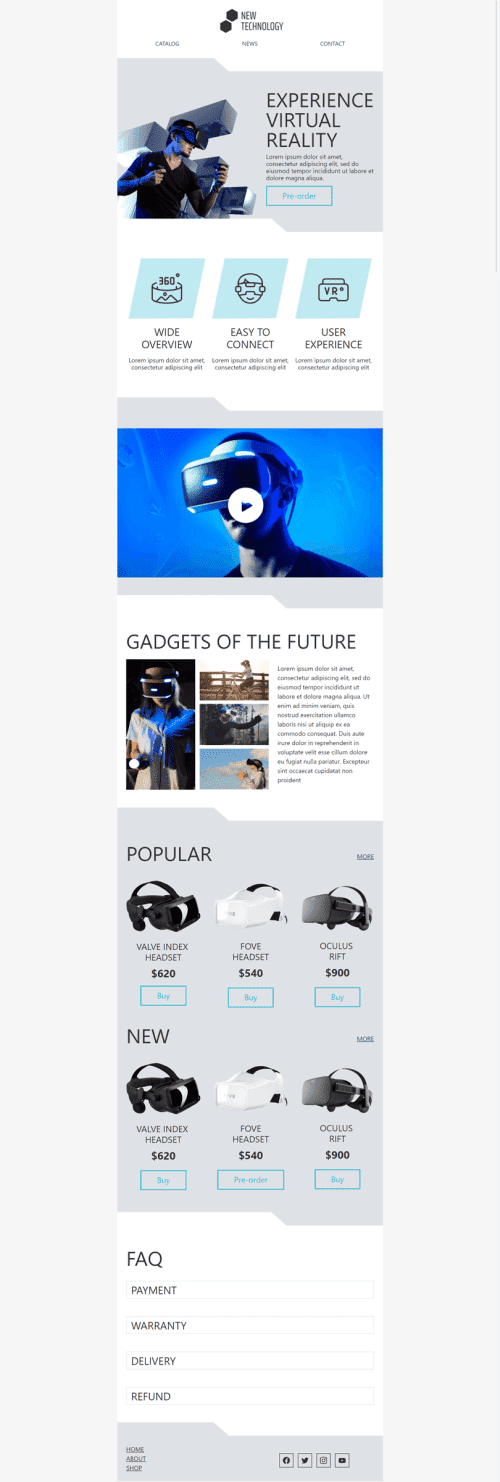 Virtual reality Email Template by Stripo.email