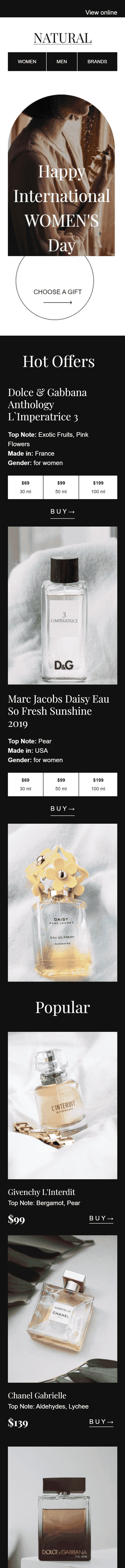 The best perfumes Email Template by Stripo.email