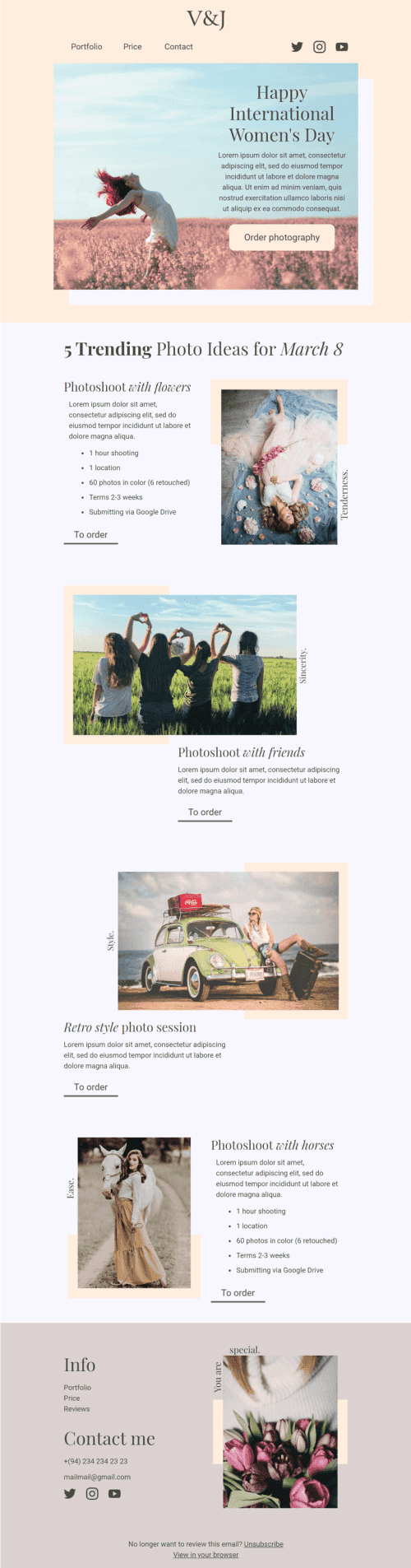 24 Photography Email Templates 📭 | Free Photography HTML Email Template ...