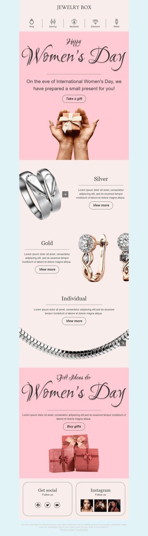 22 Jewelry Email Templates 📭 | Free Jewelry HTML Email Template ...