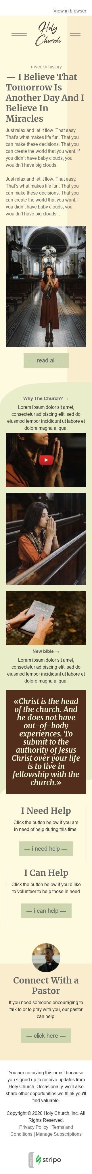 Holy Church Email Template by Stripo.email