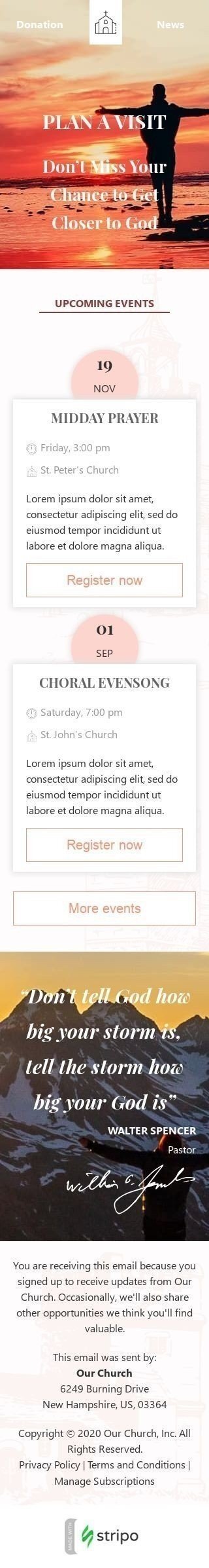 Plan a visit Email Template by Stripo.email