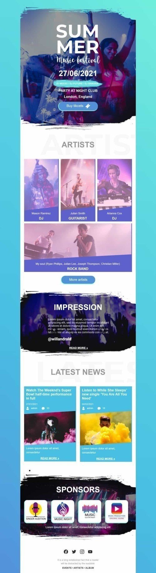 Music Festival Email Template by Stripo.email