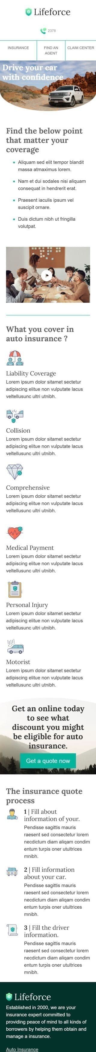 Auto insurance Email Template by Stripo.email