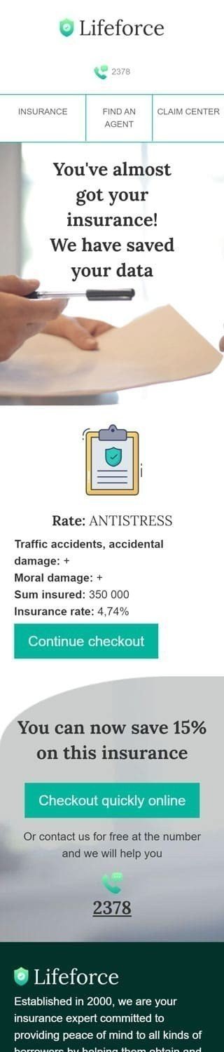 Making insurance Email Template by Stripo.email