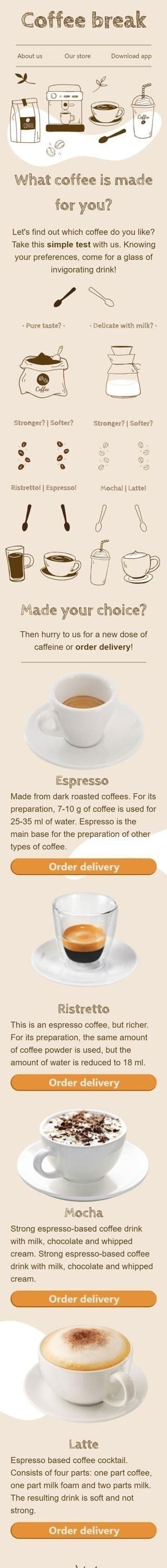 Choose your coffee Email Template by Stripo.email