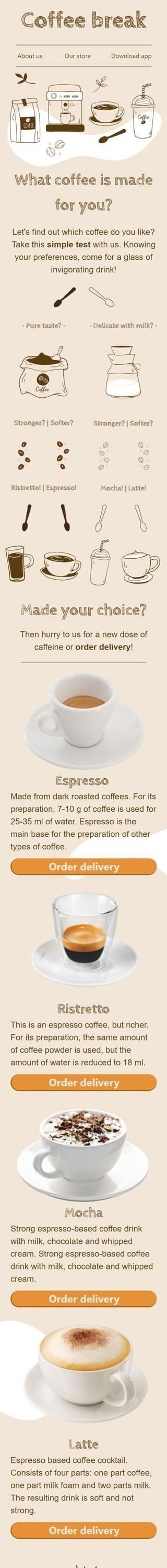 Choose your coffee Email Template by Stripo.email
