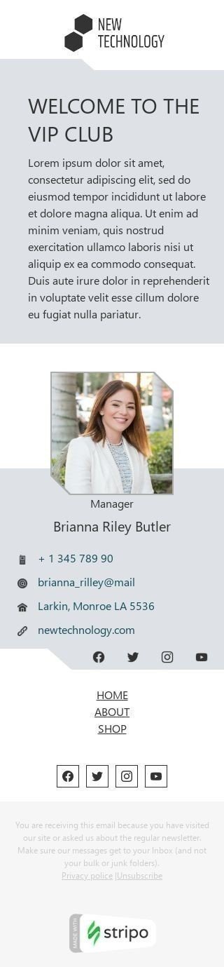 Vip club Email Template by Stripo.email