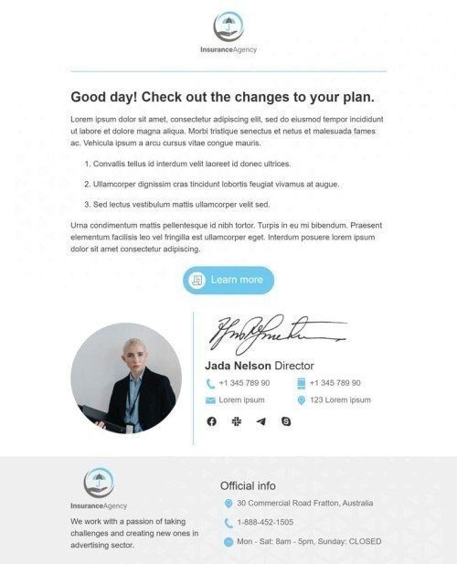 13 Insurance Email Templates 📭 | Free Insurance HTML Email Template ...