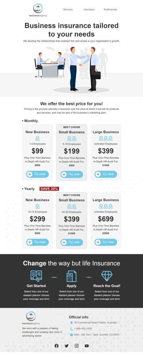 13 Insurance Email Templates 📭 | Free Insurance HTML Email Template ...