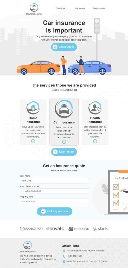 13 Insurance Email Templates 📭 | Free Insurance HTML Email Template ...