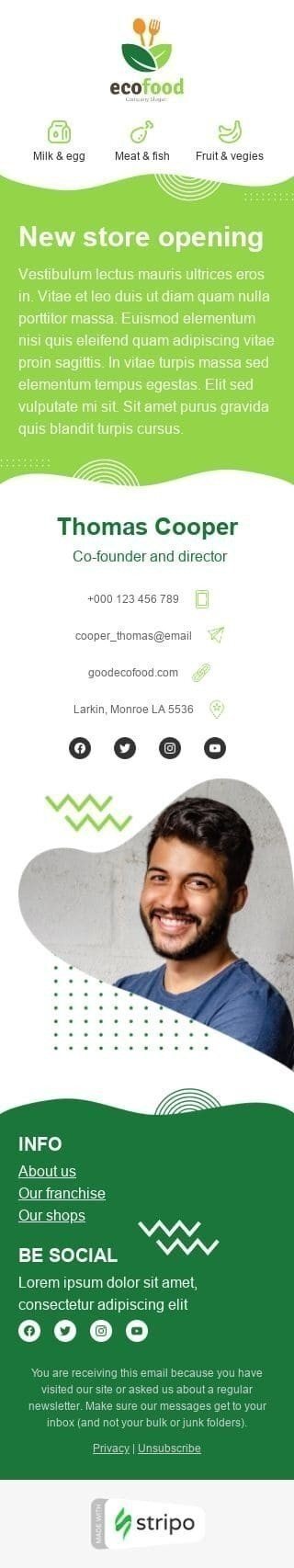 Store opening Email Template by Stripo.email