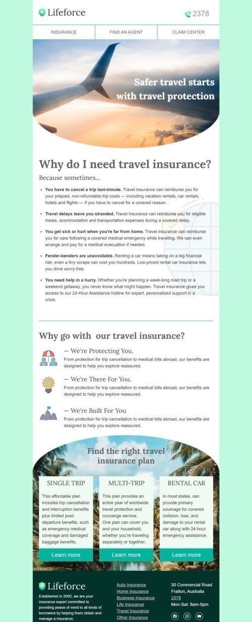 13 Insurance Email Templates 📭 | Free Insurance HTML Email Template ...