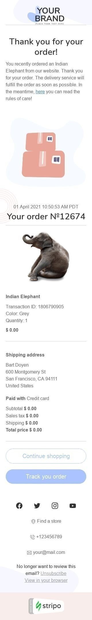 Prank with order Email Template by Stripo.email