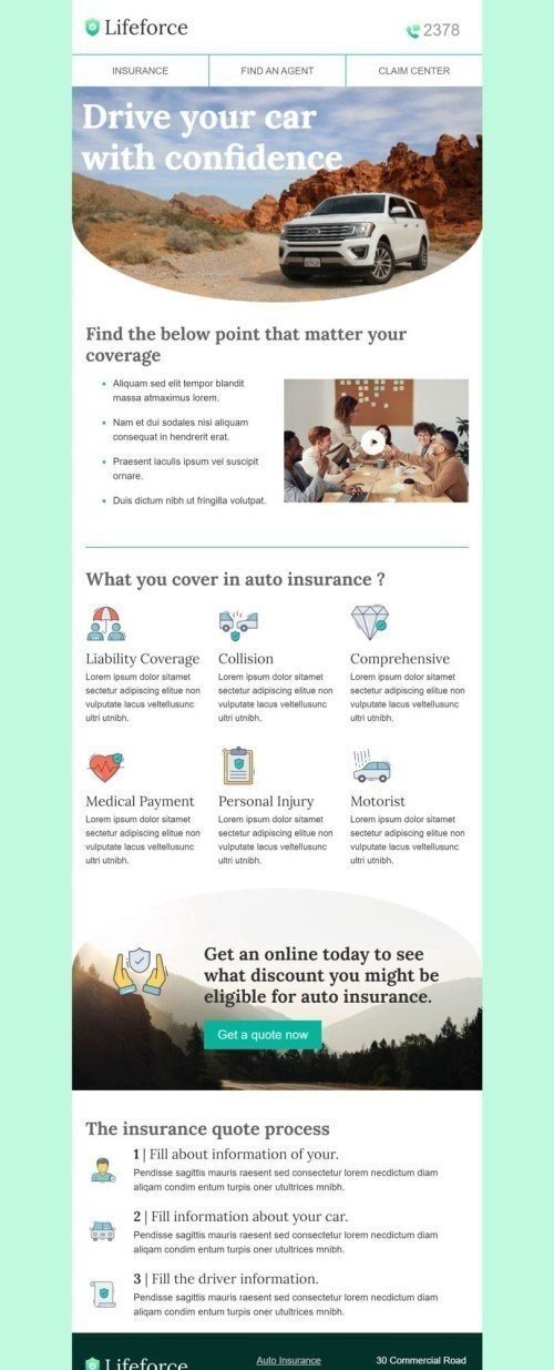 13 Insurance Email Templates 📭 | Free Insurance HTML Email Template ...
