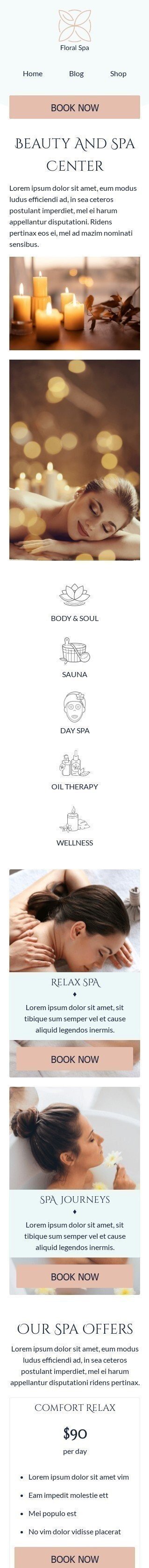 Floral Spa Email Template by Stripo.email