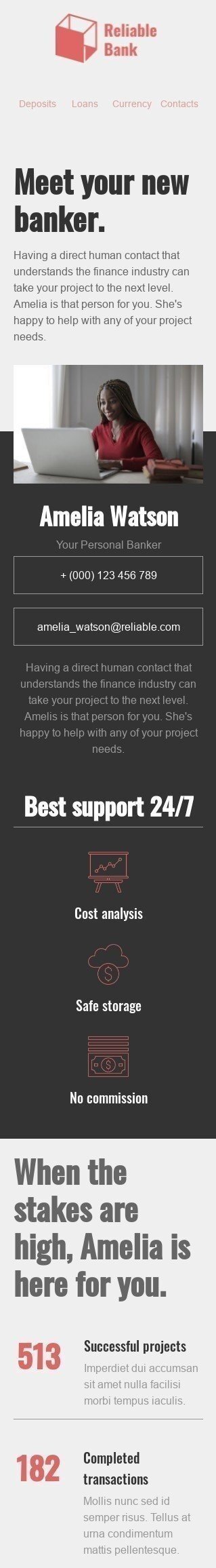 Your new banker Email Template by :full_name — Stripo.email