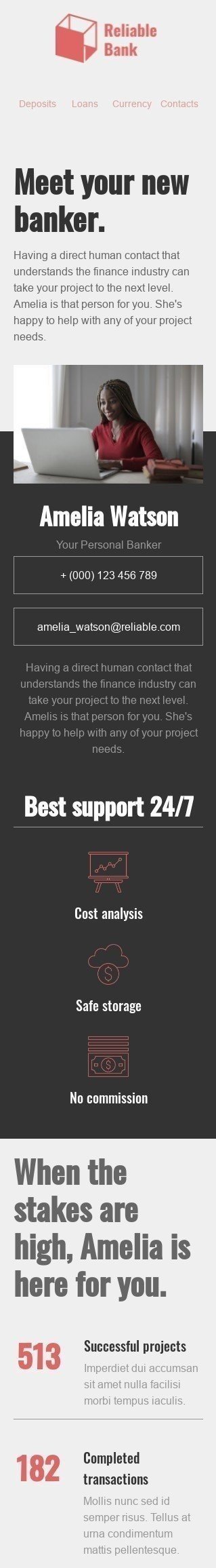 Your new banker Email Template by :full_name — Stripo.email