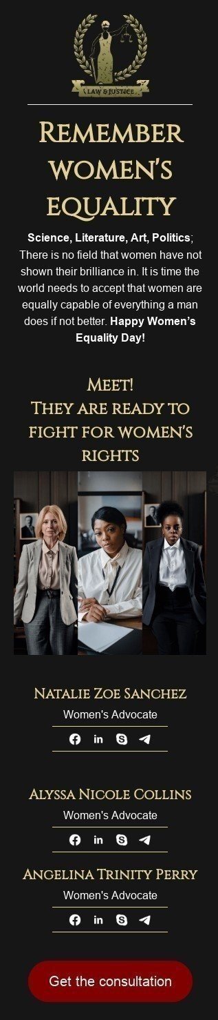 Women's advocate Email Template by Stripo.email