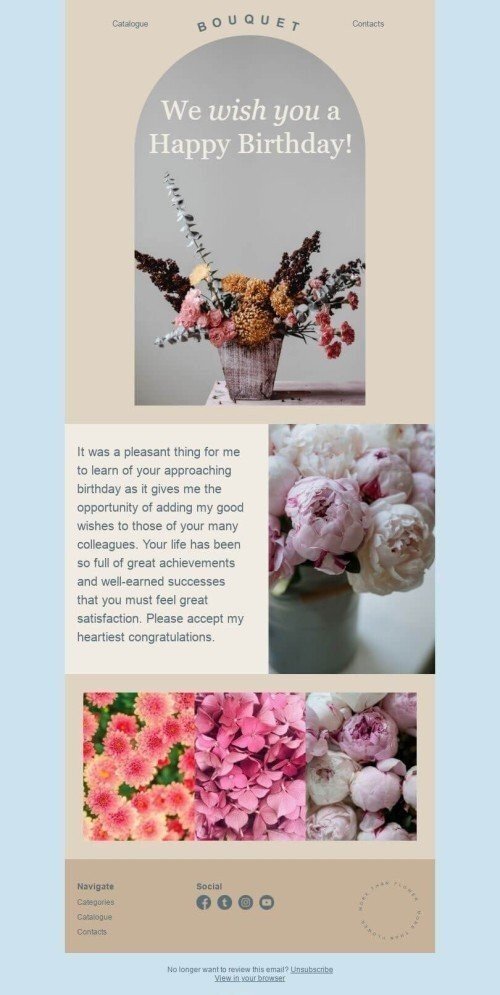 Eternal flowers Email Template by Stripo.email