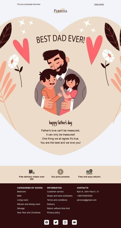 Father’s Day: 36 catchy email subject lines and email examples — Stripo ...