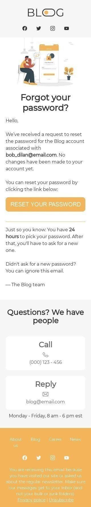 Forgot password? Email Template by Stripo.email