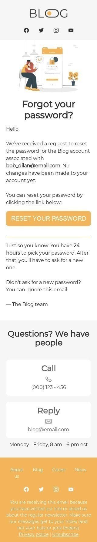 Forgot password? Email Template by Stripo.email