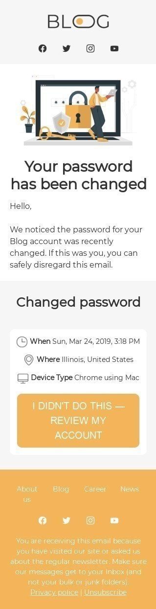 Changed password Email Template by Stripo.email