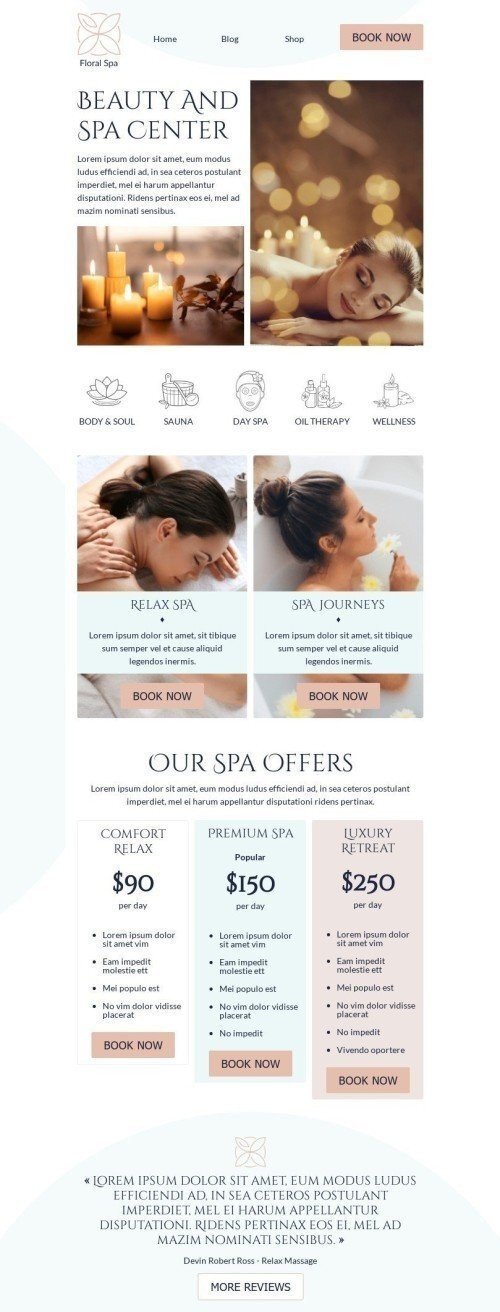 Floral Spa Email Template by Stripo.email