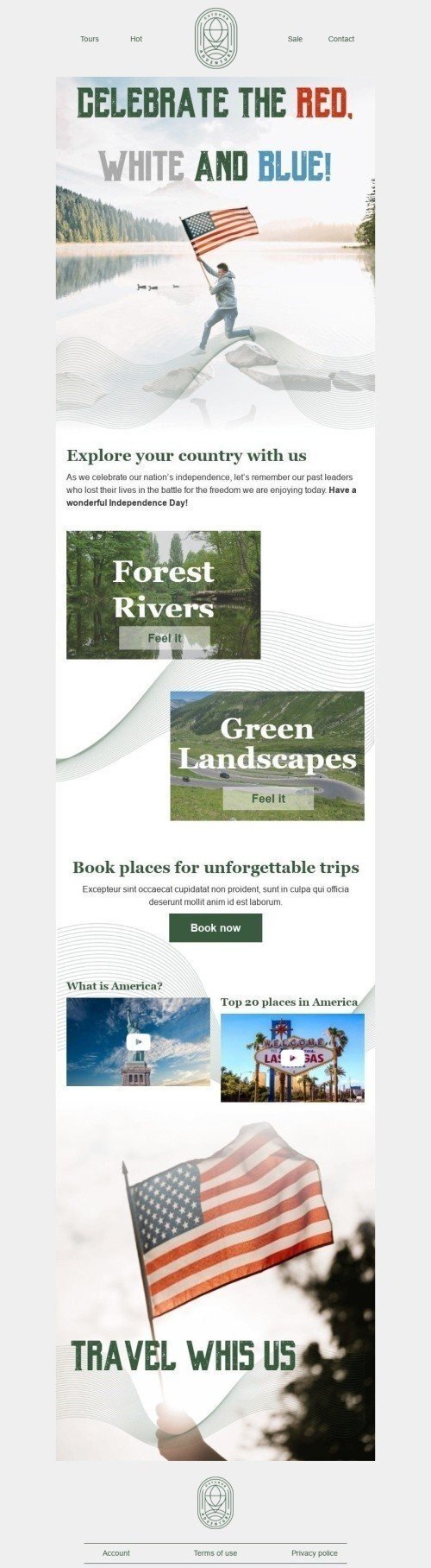 Travel America Email Template by Stripo.email