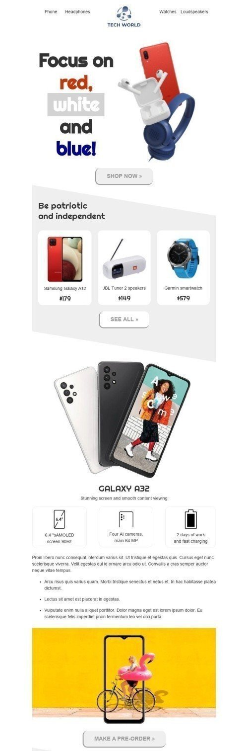 Free 4th of July Email Templates. Independence Day HTML Email Templates ...