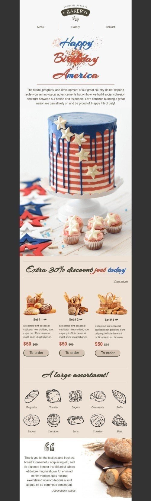 Free 4th of July Email Templates. Independence Day HTML Email Templates ...