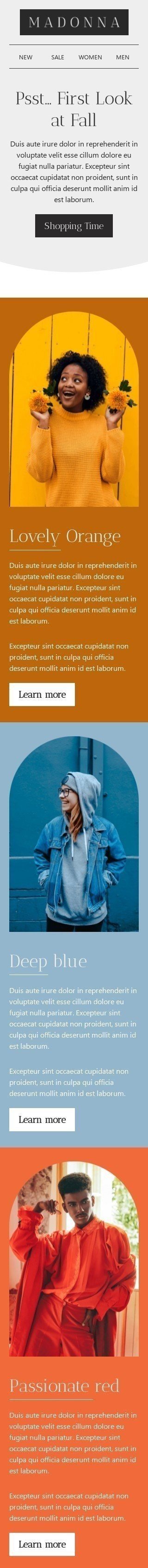 First Look at Fall Email Template by :full_name — Stripo.email