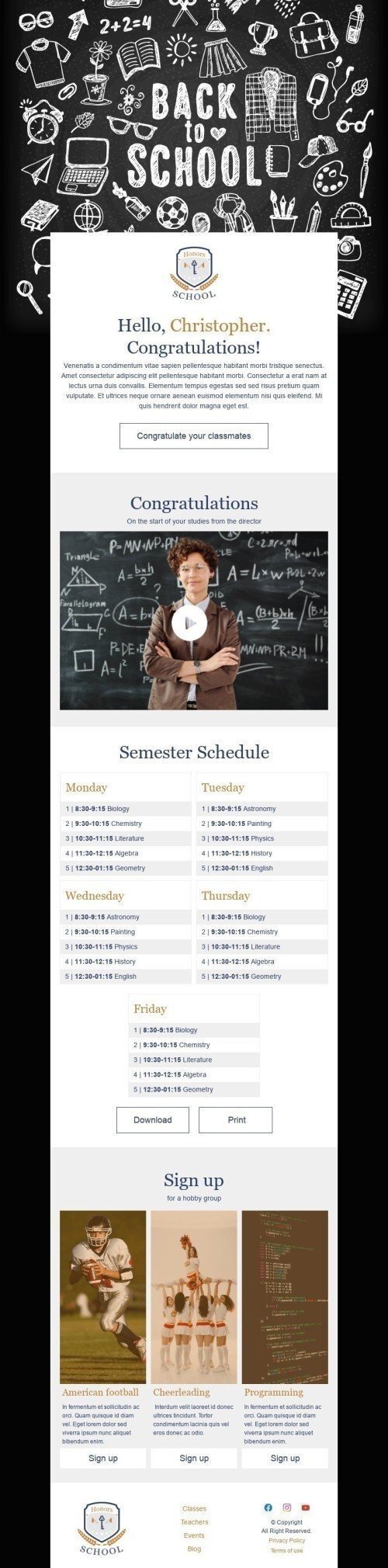 22 Back to school Email Templates 📭 | Free Back to school HTML Email ...