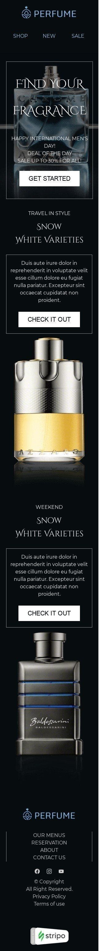 Find your fragrance Email Template by Stripo.email