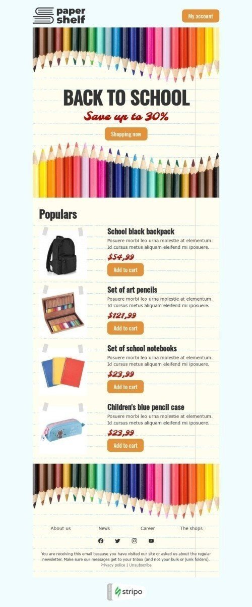 22 Back to school Email Templates 📭 | Free Back to school HTML Email ...