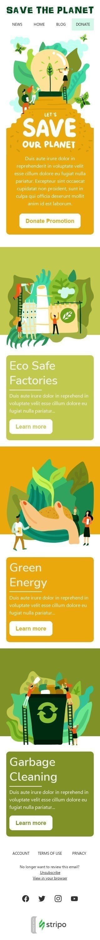 Save the planet Email Template by Stripo.email