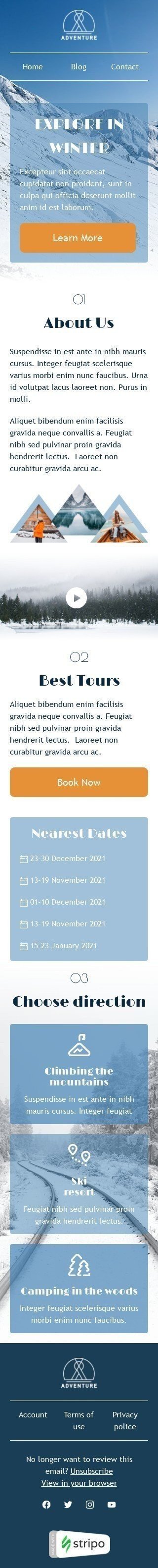 Explore in winter Email Template by Stripo.email