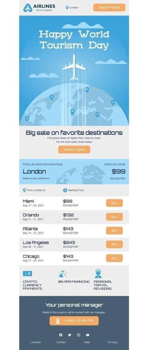Travel with Us Email Template by Stripo.email
