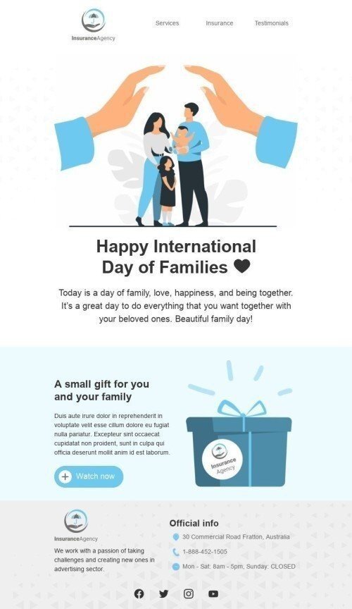 13 Insurance Email Templates 📭 | Free Insurance HTML Email Template ...