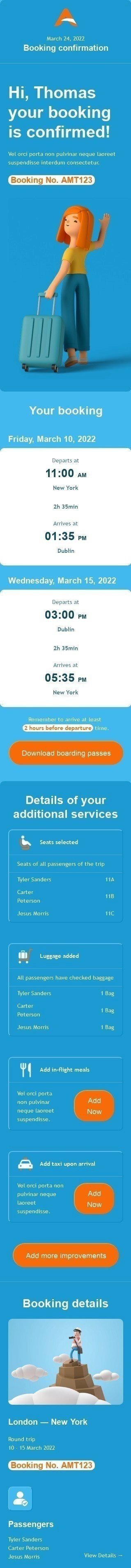 Booking confirmation Email Template by Stripo.email