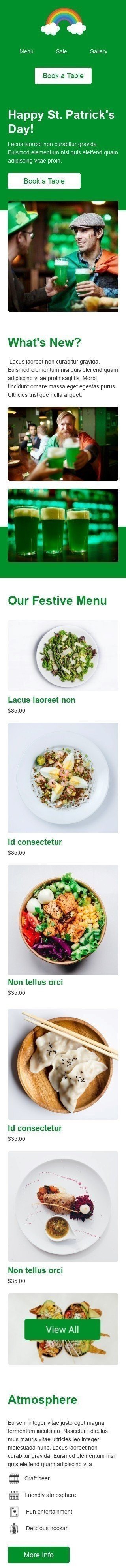 Festive Menu Email Template by Stripo.email