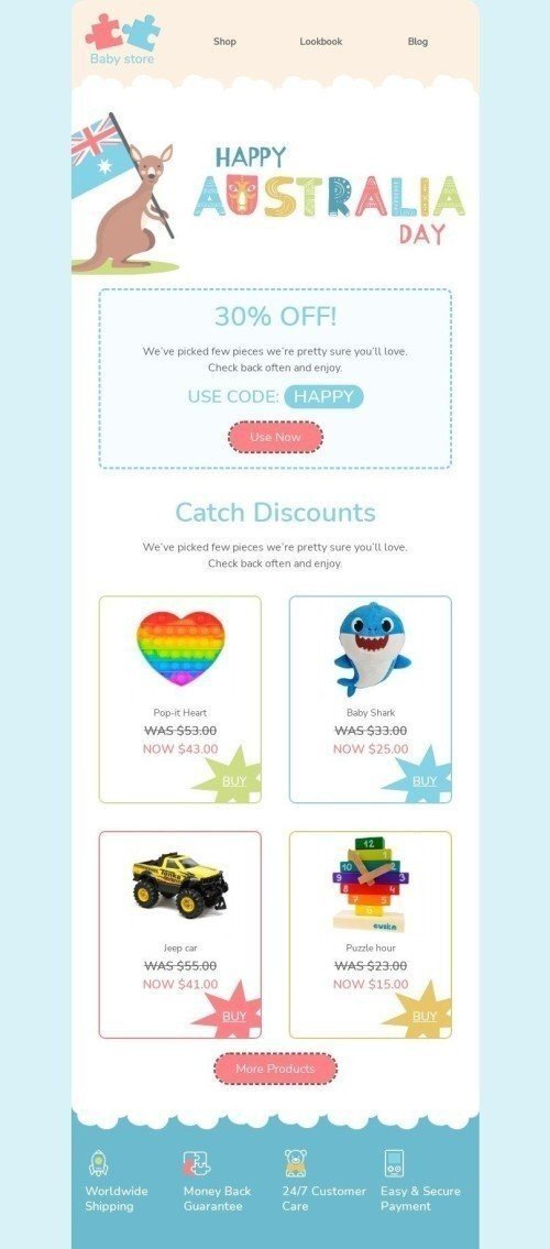 34 Kids goods Email Templates 📭 | Free Kids goods HTML Email Template ...