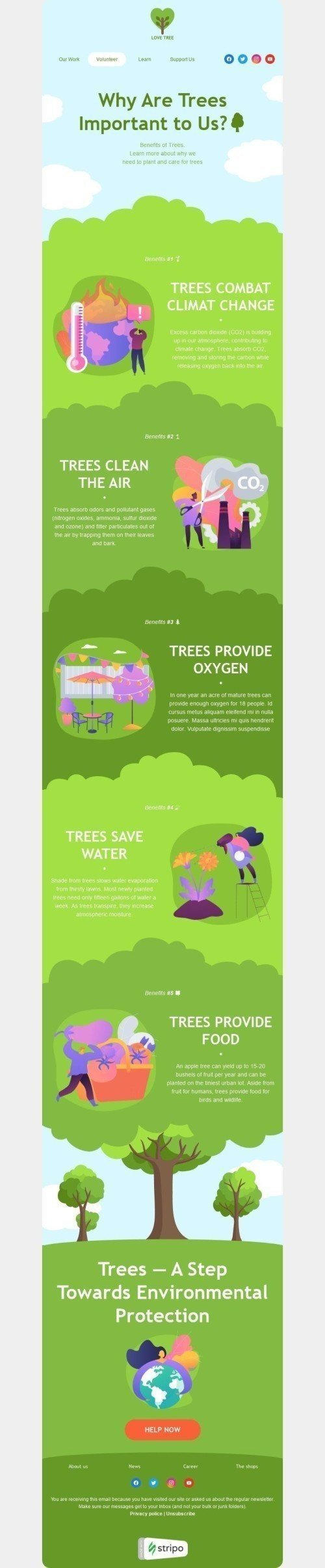 Trees important to us Email Template by Stripo.email