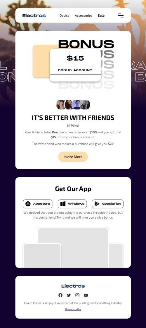 Referral Bonus Email Template by Stripo.email