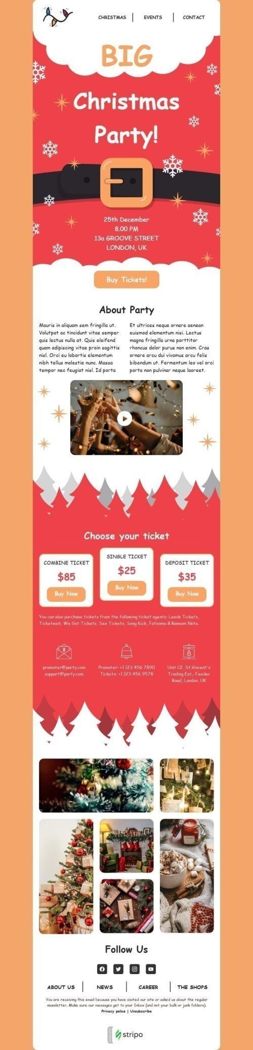 Big Christmas Party Email Template by :full_name — Stripo.email